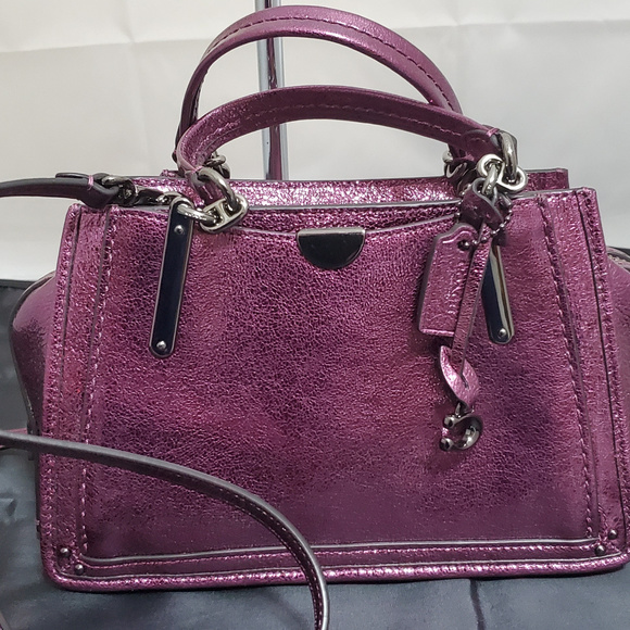 Coach | Bags | Coach Dreamer 2 Metallic Berry Crossbody Satchel | Poshmark